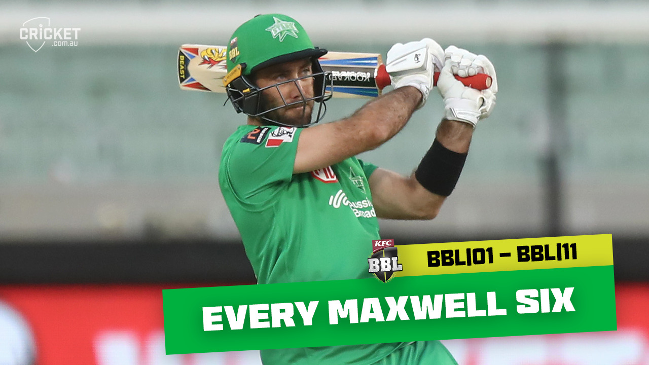 A ton of sixes! Every BBL six Maxwell has hit (so far!)
