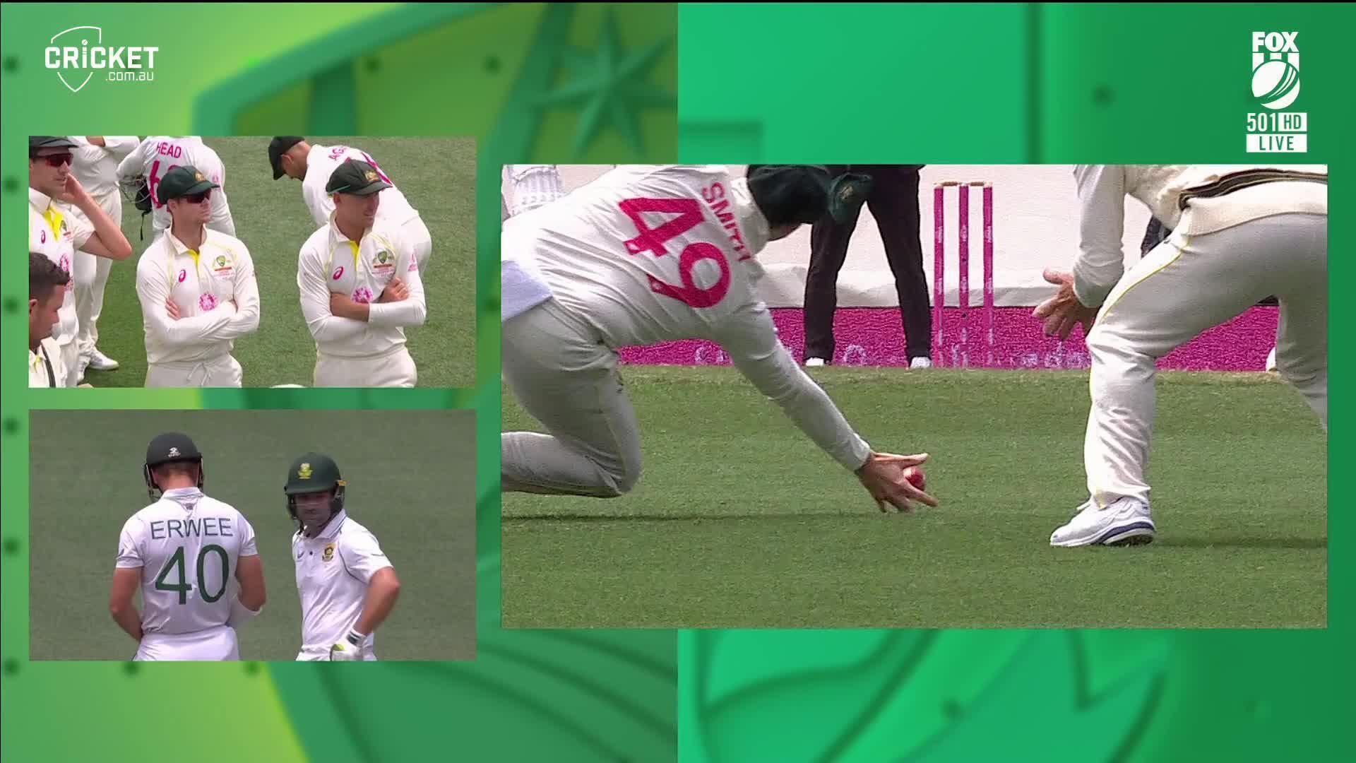 Close call as Smith denied classic slips catch