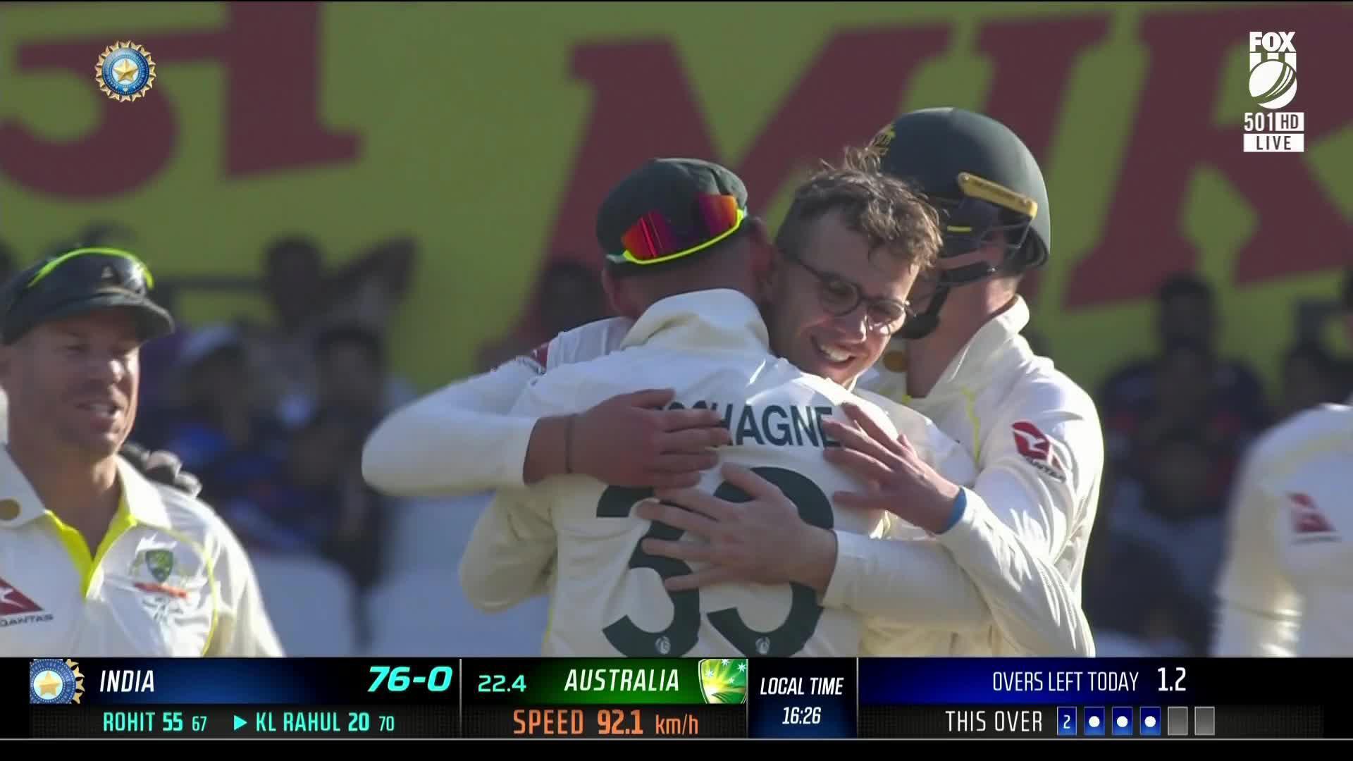 Murphy snares sharp return catch for first Test wicket