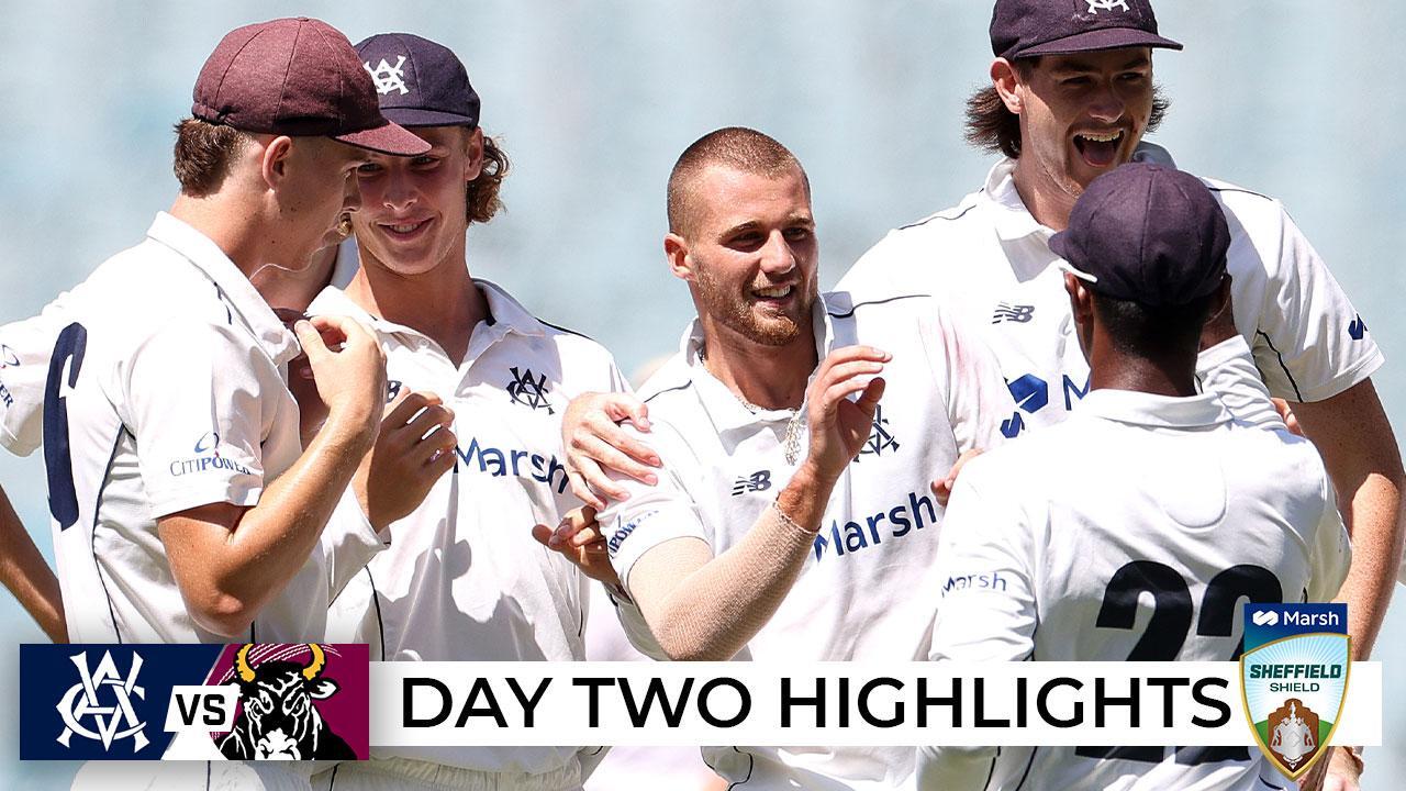 Victoria gain upper hand as 16 wickets fall on day two