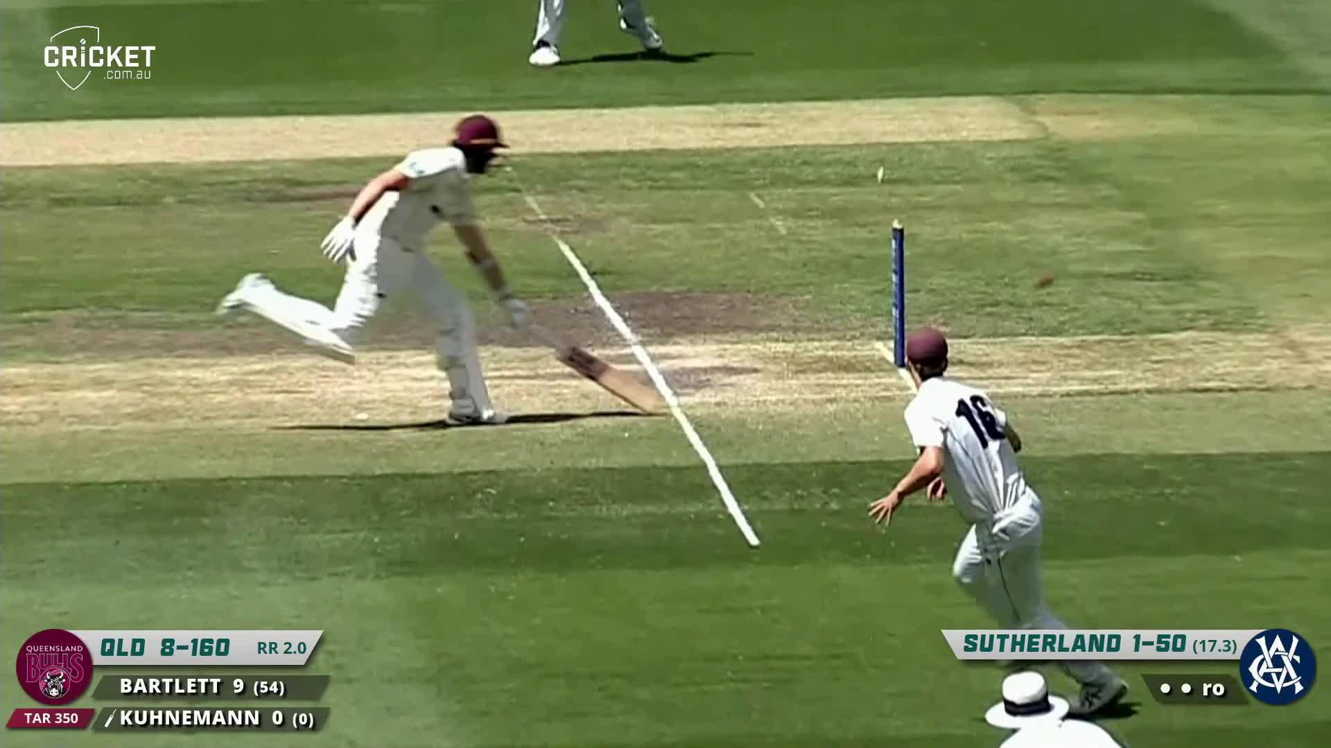 Pinpoint Perry needs just one stump for brilliant run out