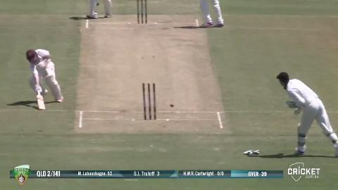 Debutant Truloff run-out in bizarre fashion