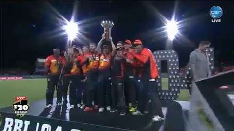 Big Bash League trophy presentation