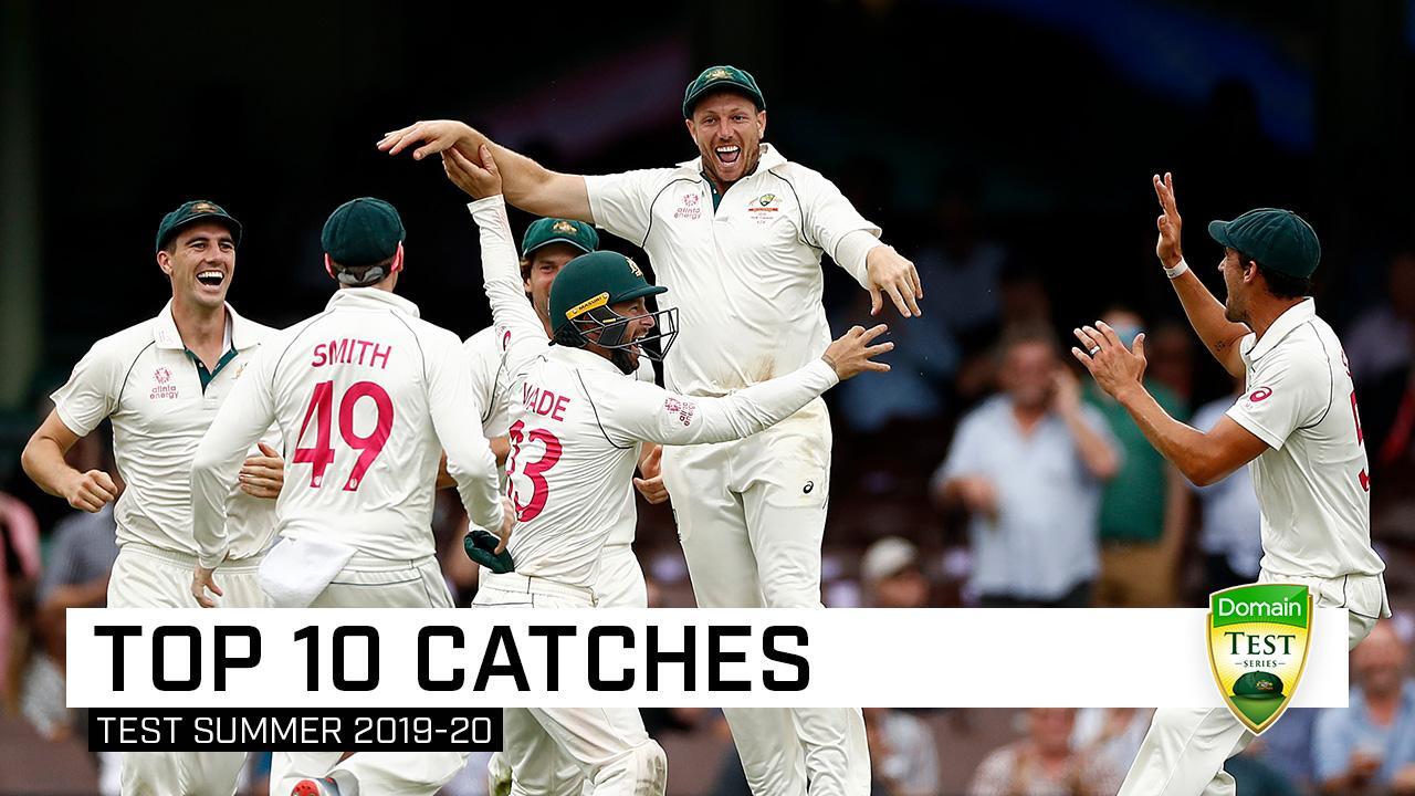 Counting down the top 10 catches of the Aussie Test summer