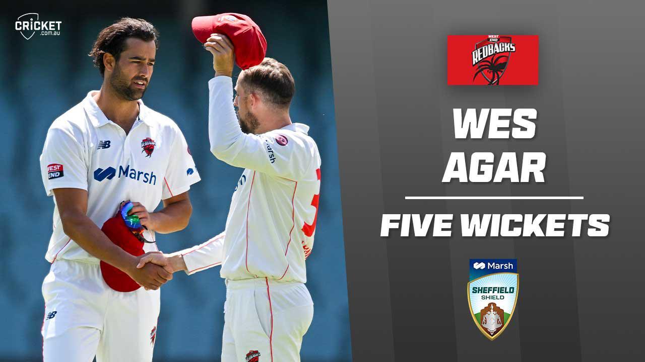 Agar marks Shield return with fourth five-wicket haul