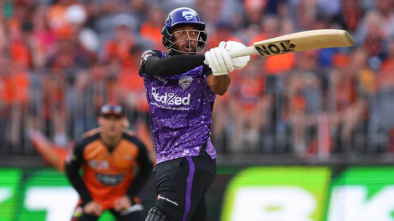 Jordan saves Hobart with fastest ever Hurricanes fifty