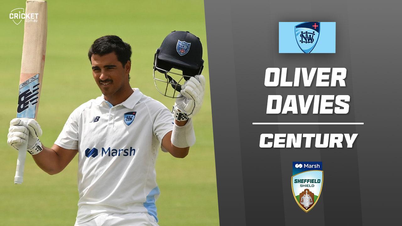 Davies delivers with third Shield ton