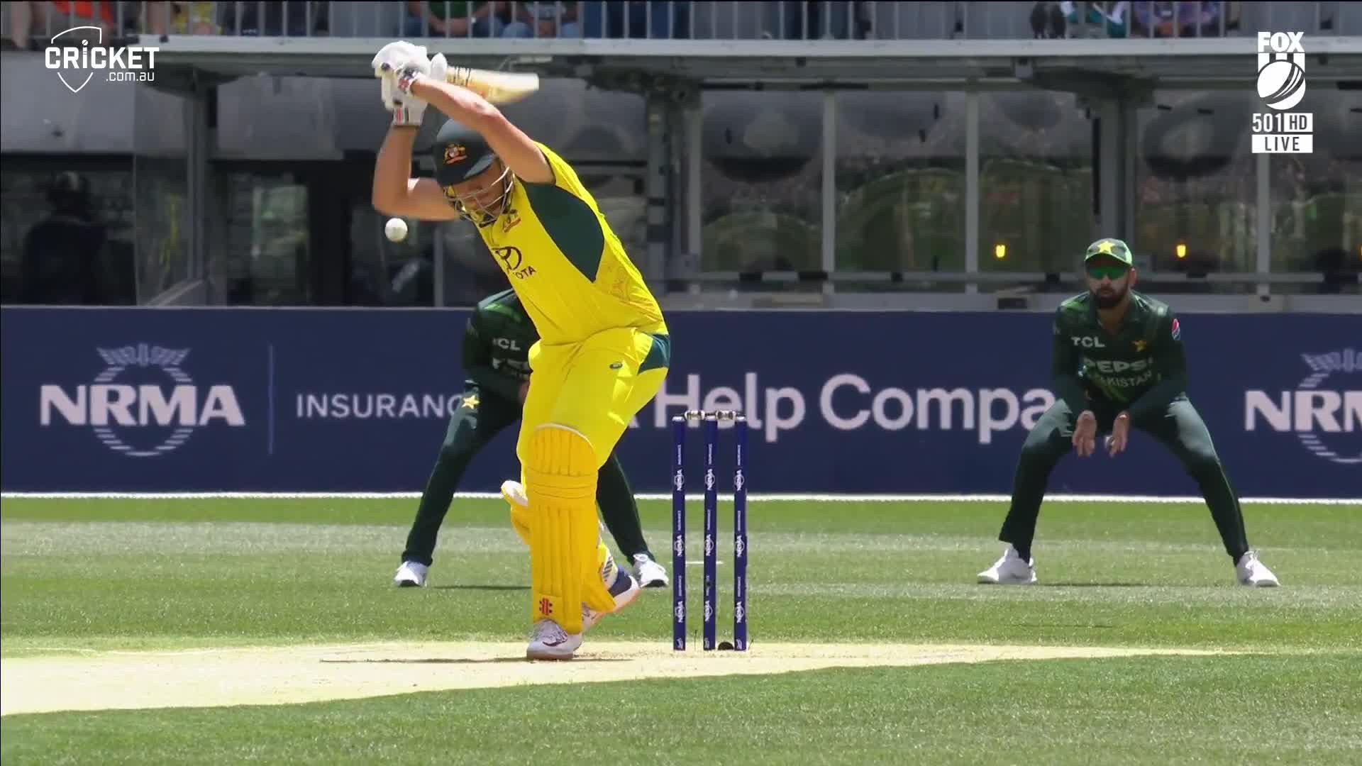 Hardie leaves the ball... and gets caught at second slip!
