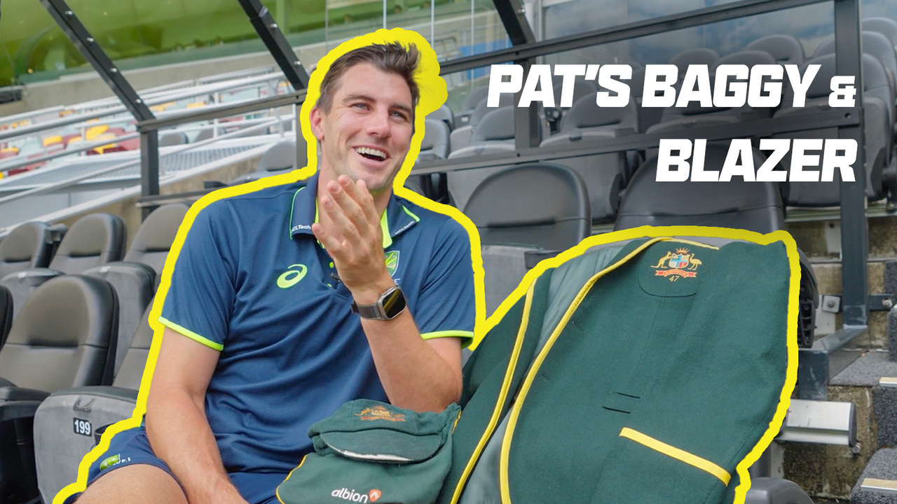 Pat Cummins' Baggy Green and captain's blazer