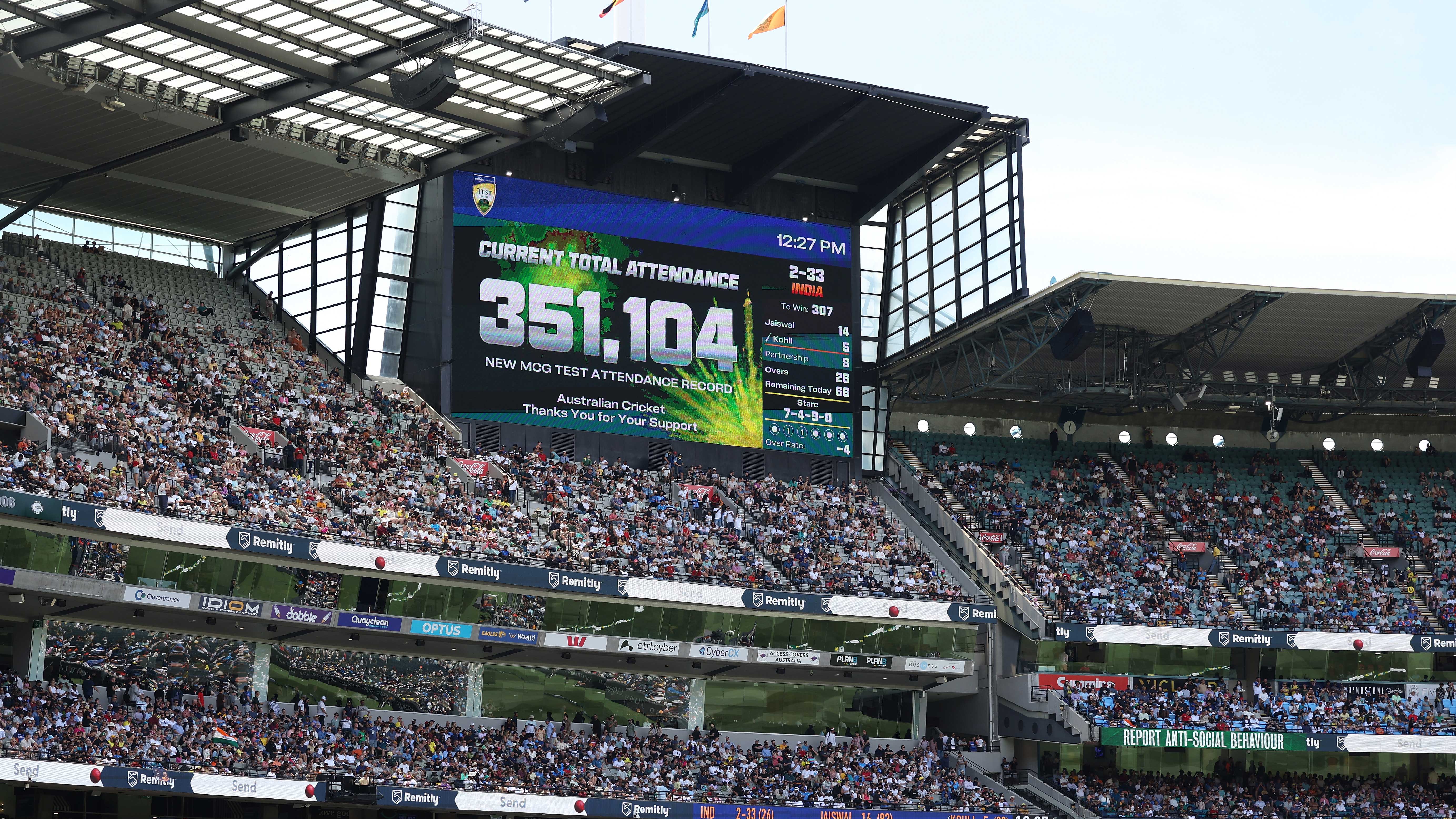 Bradman-era crowd record smashed at MCG | cricket.com.au