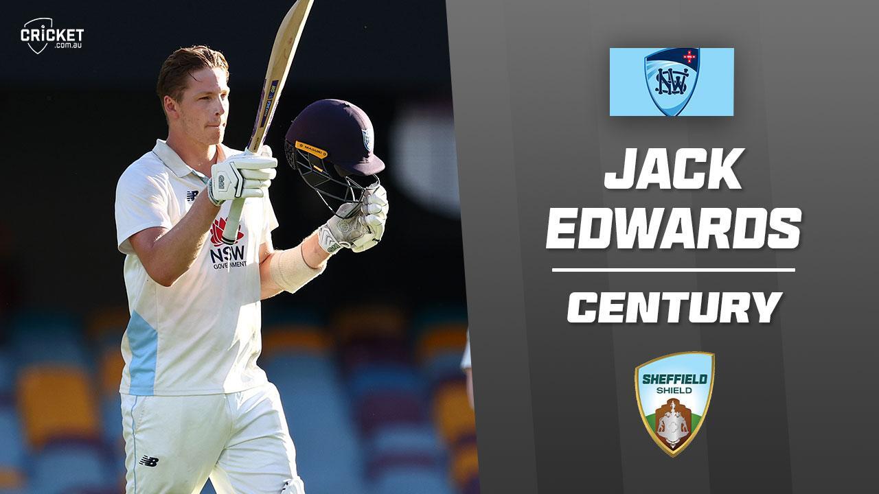 Edwards posts his third first-class ton to lead Blues