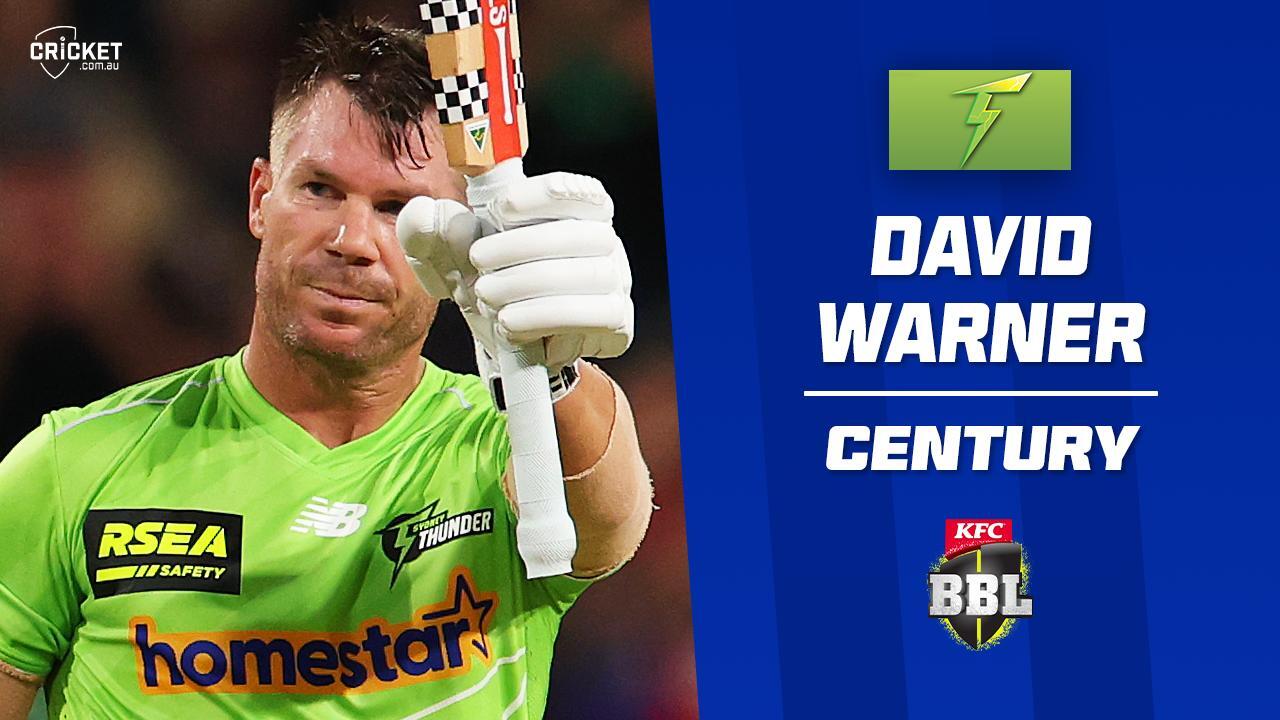 Vintage David Warner blasts his first BBL century since 2011