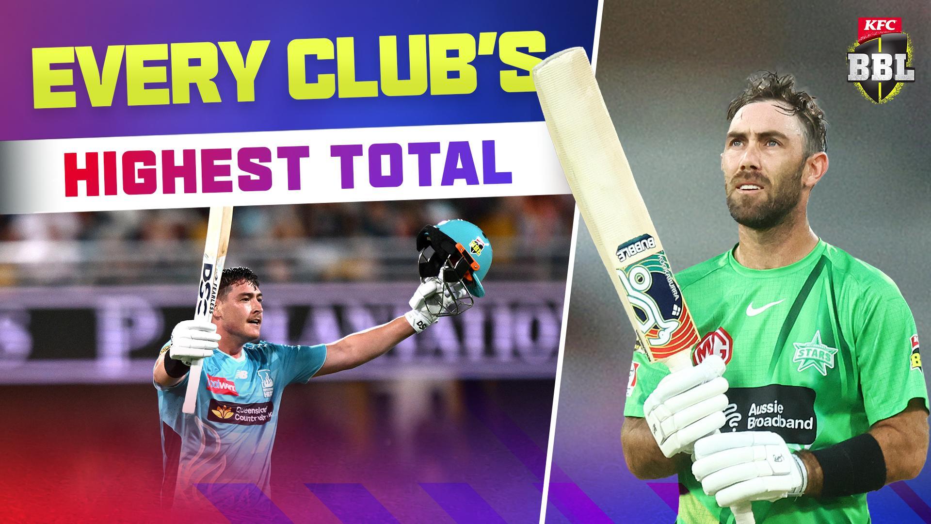 Every BBL club's highest total of all time